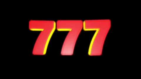 Animation of red three sevens on a black... | Stock Video | Pond5