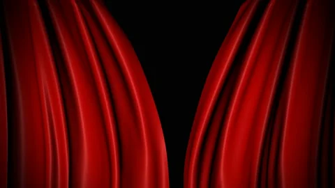 animation of red velvet theatre curtains... | Stock Video | Pond5