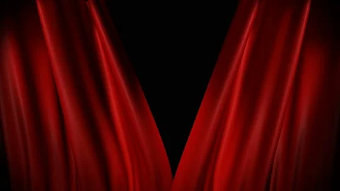 animation of red velvet theatre curtains... | Stock Video | Pond5