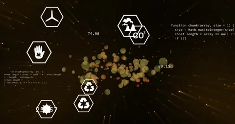 Animation of renewable energy icons with... | Stock Video | Pond5
