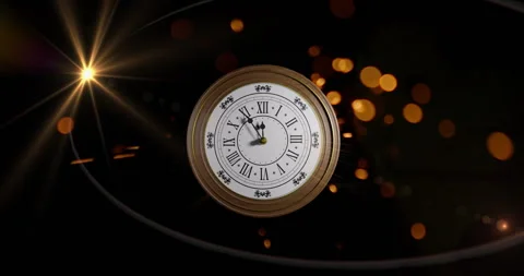 Clock Ticking To Midnight Stock Footage ~ Royalty Free Stock Videos | Pond5