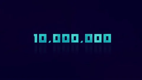 Animation of retro TEN MILLION number gl... | Stock Video | Pond5