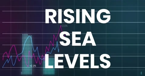 Animation of rising sea levels over fina... | Stock Video | Pond5