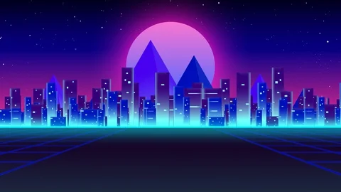 Animation of road with blue and pink sky... | Stock Video | Pond5