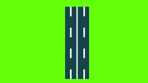 Animation of a road on a green screen ba... | Stock Video | Pond5