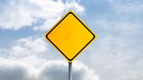Animation of road sign and clouds on blu... | Stock Video | Pond5