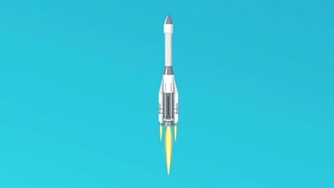 Animation of Rocket Launching into Space | Stock Video | Pond5