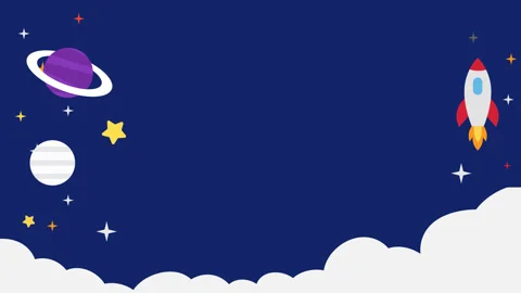 Animation Rocket With Planet.Space Galax... | Stock Video | Pond5