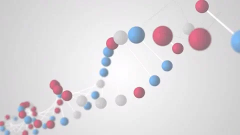 Animation of rotating 3d model dna stran... | Stock Video | Pond5