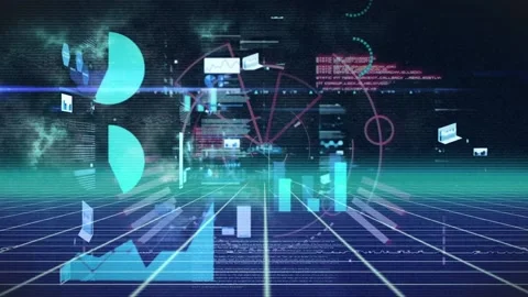 Animation of rotating circles with pie c... | Stock Video | Pond5