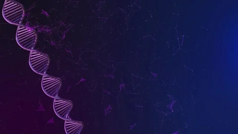Animation of rotating DNA glowing molecu... | Stock Video | Pond5