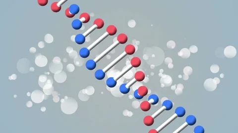 Animation of rotating dna strand over wh... | Stock Video | Pond5