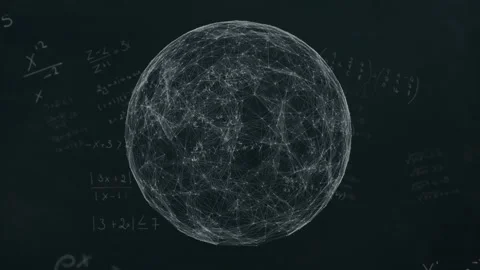 Animation of rotating globe and math for... | Stock Video | Pond5