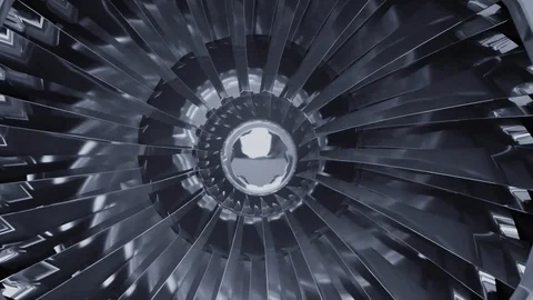 Animation of rotating jet engine with tu... | Stock Video | Pond5
