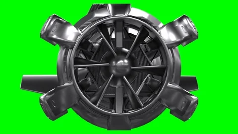 Animation of rotating jet engine with tu... | Stock Video | Pond5