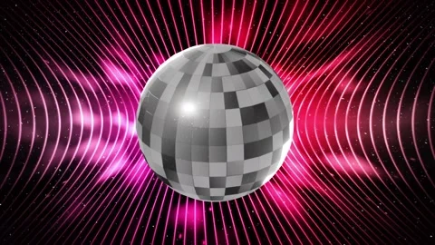 Animation of rotating mirror ball over l... | Stock Video | Pond5