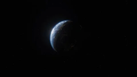 Animation of rotating planet Earth seen ... | Stock Video | Pond5