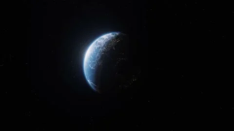 Animation of rotating planet Earth seen ... | Stock Video | Pond5