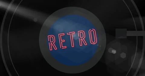 Animation of rotating vinyl with retro t... | Stock Video | Pond5