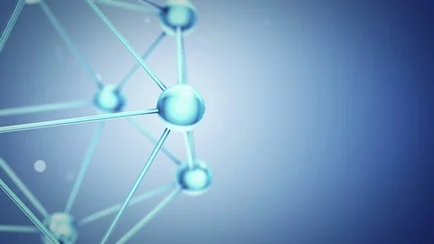 Animation rotation of the atom molecule ... | Stock Video | Pond5