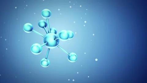 Animation rotation of the atom molecule ... | Stock Video | Pond5