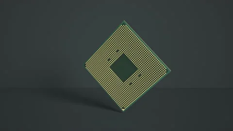 Animation of the rotation of the CPU pro... | Stock Video | Pond5