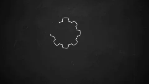 Animation of rotation gears in hand draw... | Stock Video | Pond5