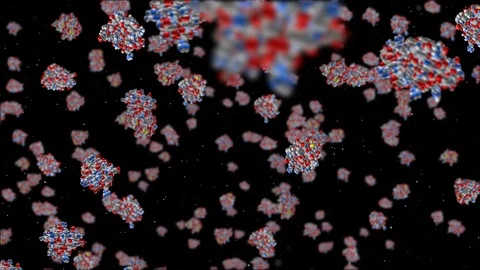Animation rotation of model molecule abl... | Stock Video | Pond5