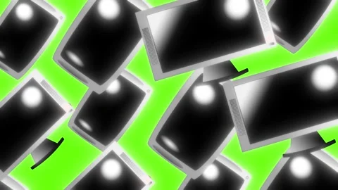 Animation of rotation of TV screens on a... | Stock Video | Pond5