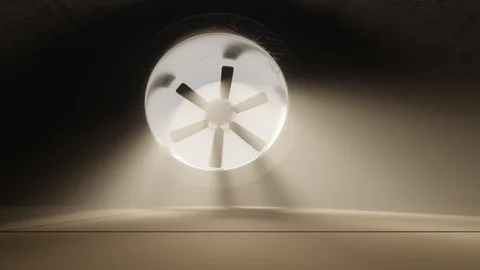 animation of rotation ventilation system... | Stock Video | Pond5