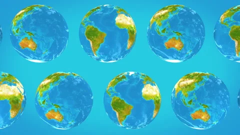 Animation of the round planet earth spin... | Stock Video | Pond5