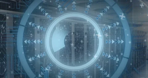 Animation of round scanner and microproc... | Stock Video | Pond5