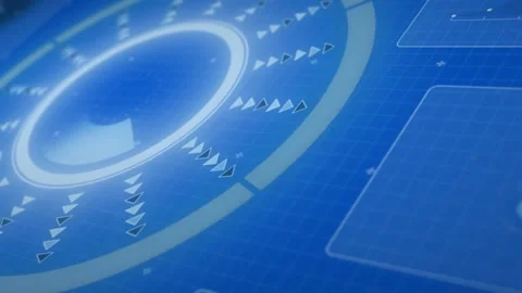 Animation of round scanner, microprocess... | Stock Video | Pond5