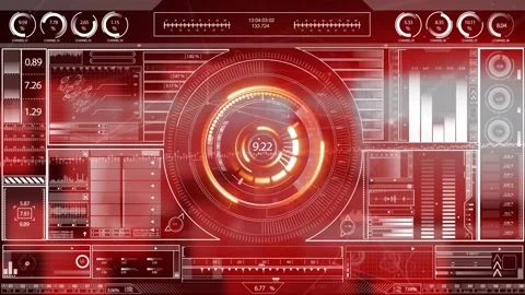 Animation of round scanner spinning over... | Stock Video | Pond5