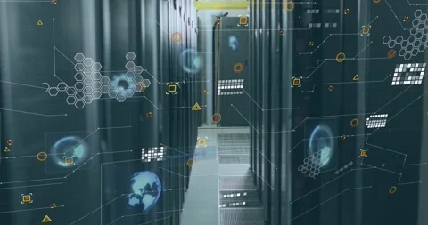 Animation of round scanners and data pro... | Stock Video | Pond5