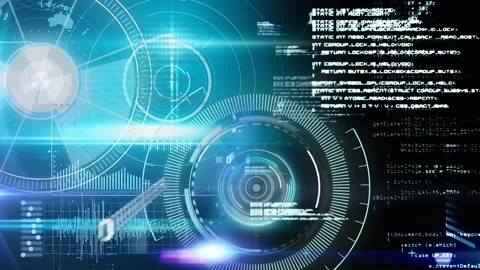 Animation of round scanners, data proces... | Stock Video | Pond5