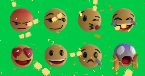 Animation of rows of emoji icons moving ... | Stock Video | Pond5