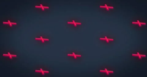 Animation of rows of pink crosses patter... | Stock Video | Pond5