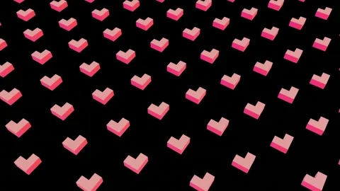Animation of rows of pink shapes moving ... | Stock Video | Pond5