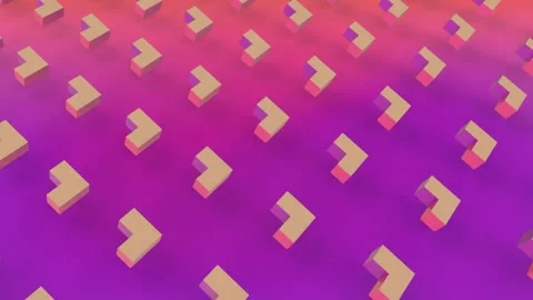 Animation of rows of shapes over pink ba... | Stock Video | Pond5