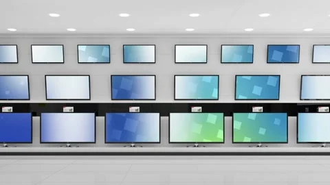 Animation of rows of television sets wit... | Stock Video | Pond5