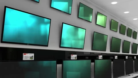 Animation of rows of television sets wit... | Stock Video | Pond5