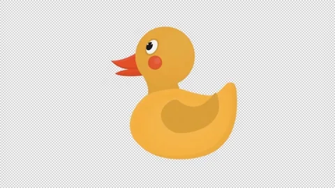 Animation of a rubber yellow duck. Duck ... | Stock Video | Pond5