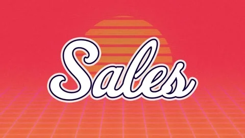 Animation of sales text on seamless loop... | Stock Video | Pond5