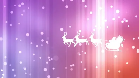 Animation of santa claus in sleigh with ... | Stock Video | Pond5