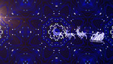 Animation of santa claus in sleigh with ... | Stock Video | Pond5