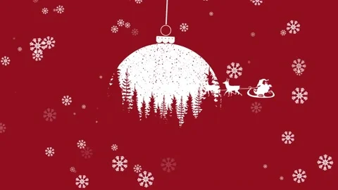 Animation of santa claus in sleigh with ... | Stock Video | Pond5