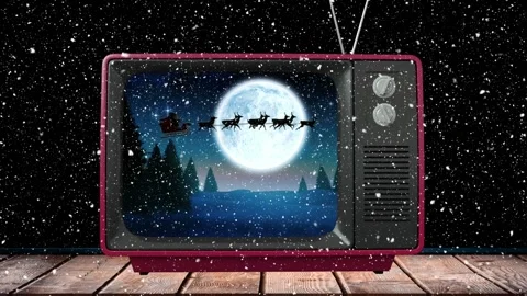 Animation of santa claus in sleigh with ... | Stock Video | Pond5
