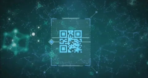 Animation of scanner processing blue qr ... | Stock Video | Pond5