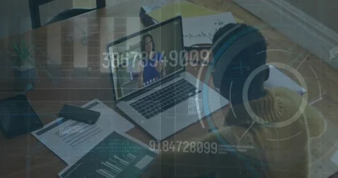 Animation of scanner processing data ove... | Stock Video | Pond5